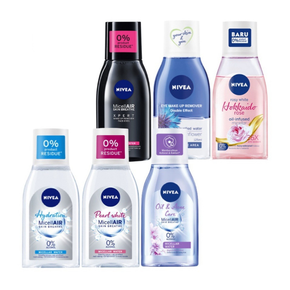 Jual Nivea Micellar MicellAIR Water Hydration | Pearl White | Black ...