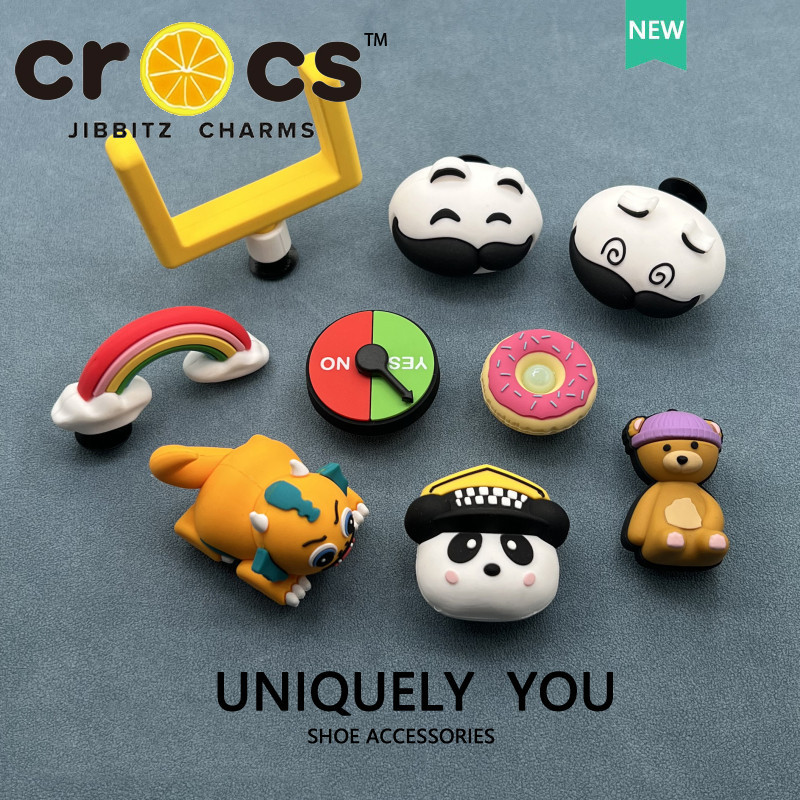 Jual Jibbitz crocs Cute Dinosaur Bear Donut Stereo Shoes Accessories ...
