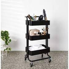 Jual TROLI RAK SALON UTILITY CART ROLLING 3 TIER SERVICE RAK SERBAGUNA ...