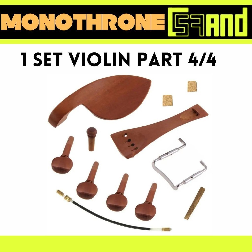 Jual Biola Violin Part Tuning Peg Pegs Tailpiece Endpin Chin Rest ...