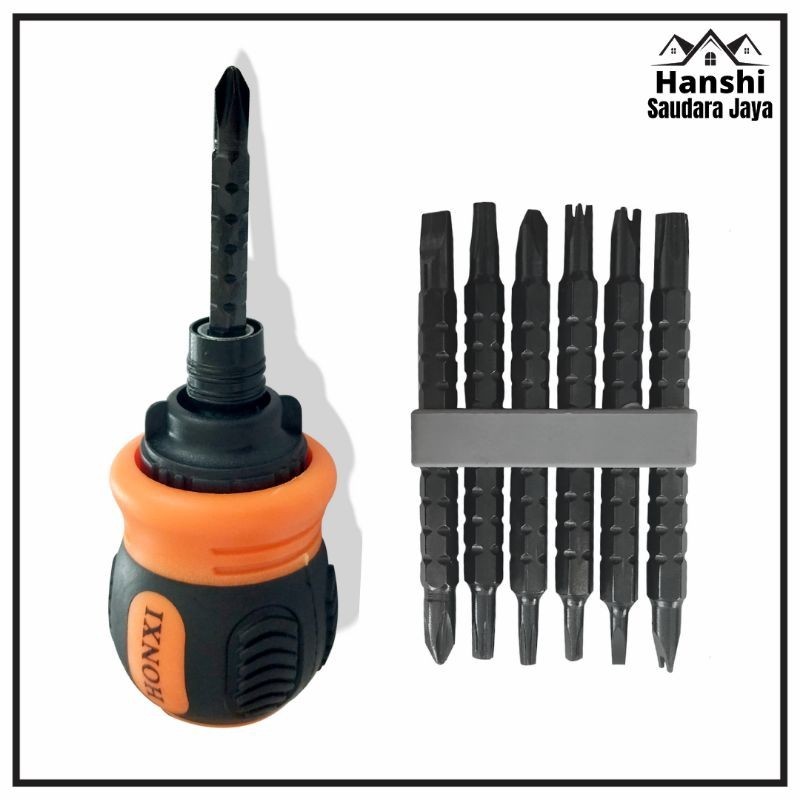 Jual Obeng Cebol CRV Set 13in1 Obeng Cebol BB buntek karet Dua Arah ...