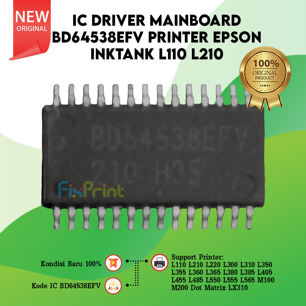 Jual IC Driver BD64538EFV Mainboard Printer Epson L110 L210 M100 M200 L310 | Shopee Indonesia