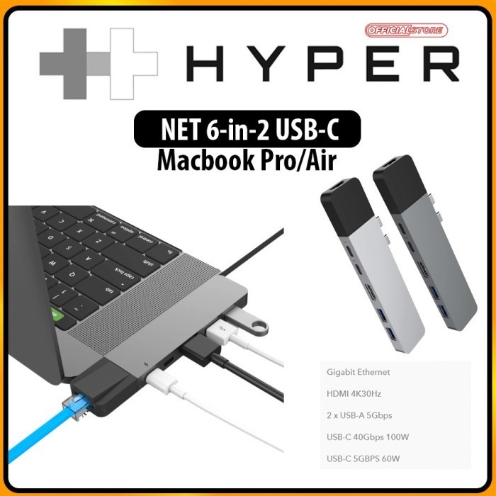 Jual HyperDrive NET 6 in 2 USB C Macbook Pro Air M1 2020 Include ...