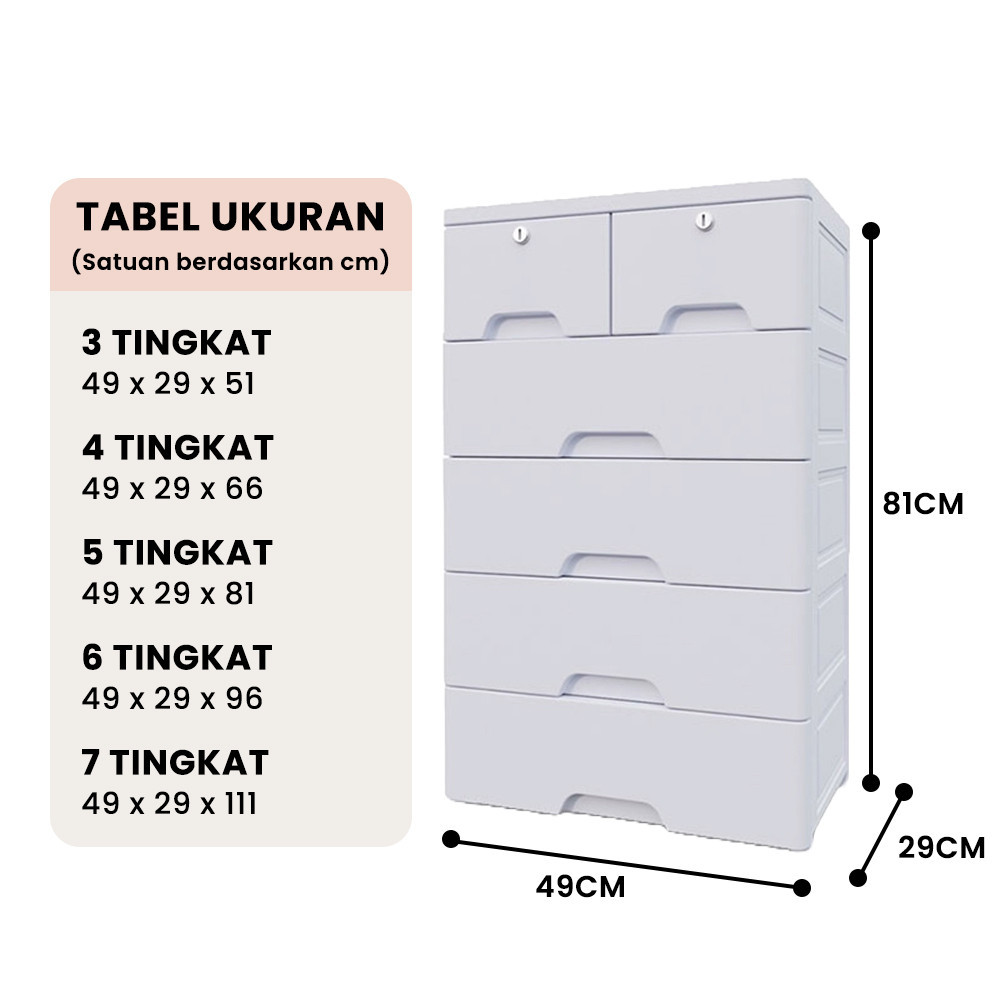 Jual Plus One Lemari Plastik Pakaian Anak Dan Dewasa Ukuran Jumbo 5 ...