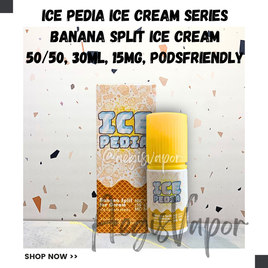 Jual Ice Pedia Ice Cream Banana Split 30ml 15mgrm | Shopee Indonesia