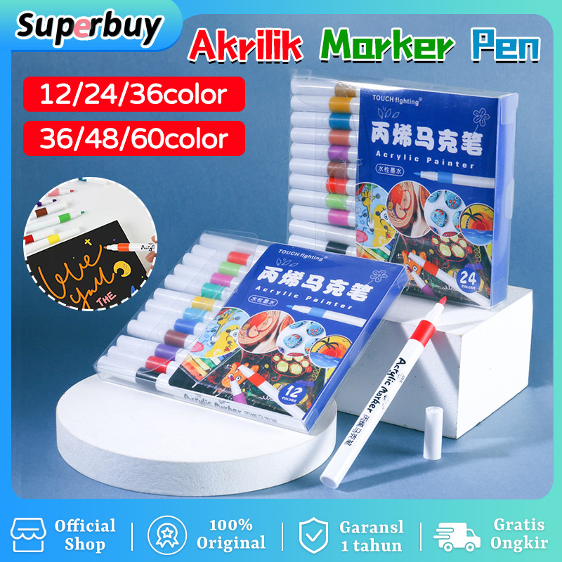 Jual 【COD READY】Acrylic Marker Pen Set Spidol Akrilik Warna Cepat ...