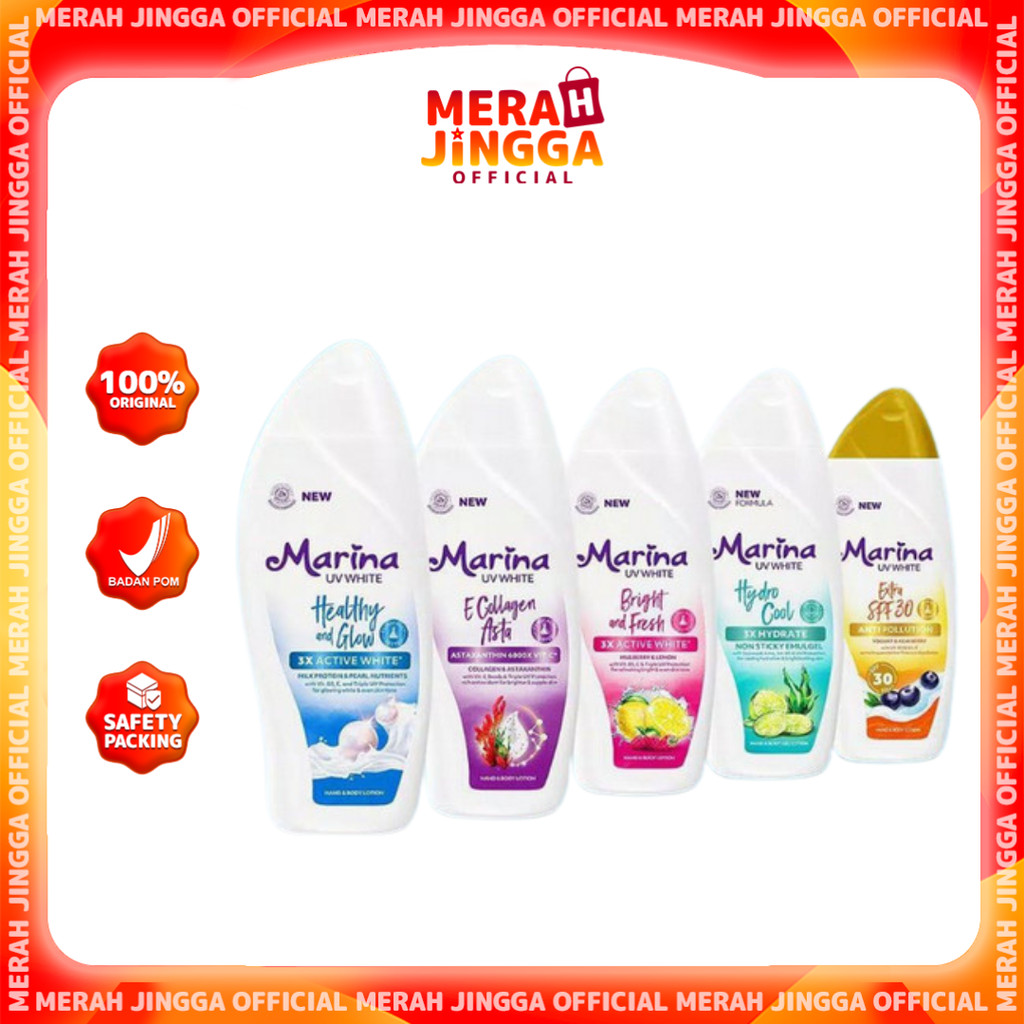 Jual Marina Hand & Body Lotion UV White - Body Serum | Merah Jingga ...