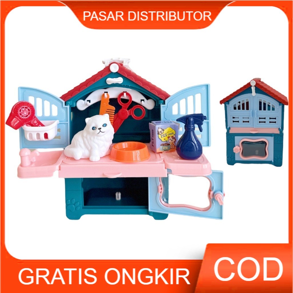 Jual Mainan Anak BTC-0027 CUTE PET BEAUTY SHOP PET CROOMING Mainan ...