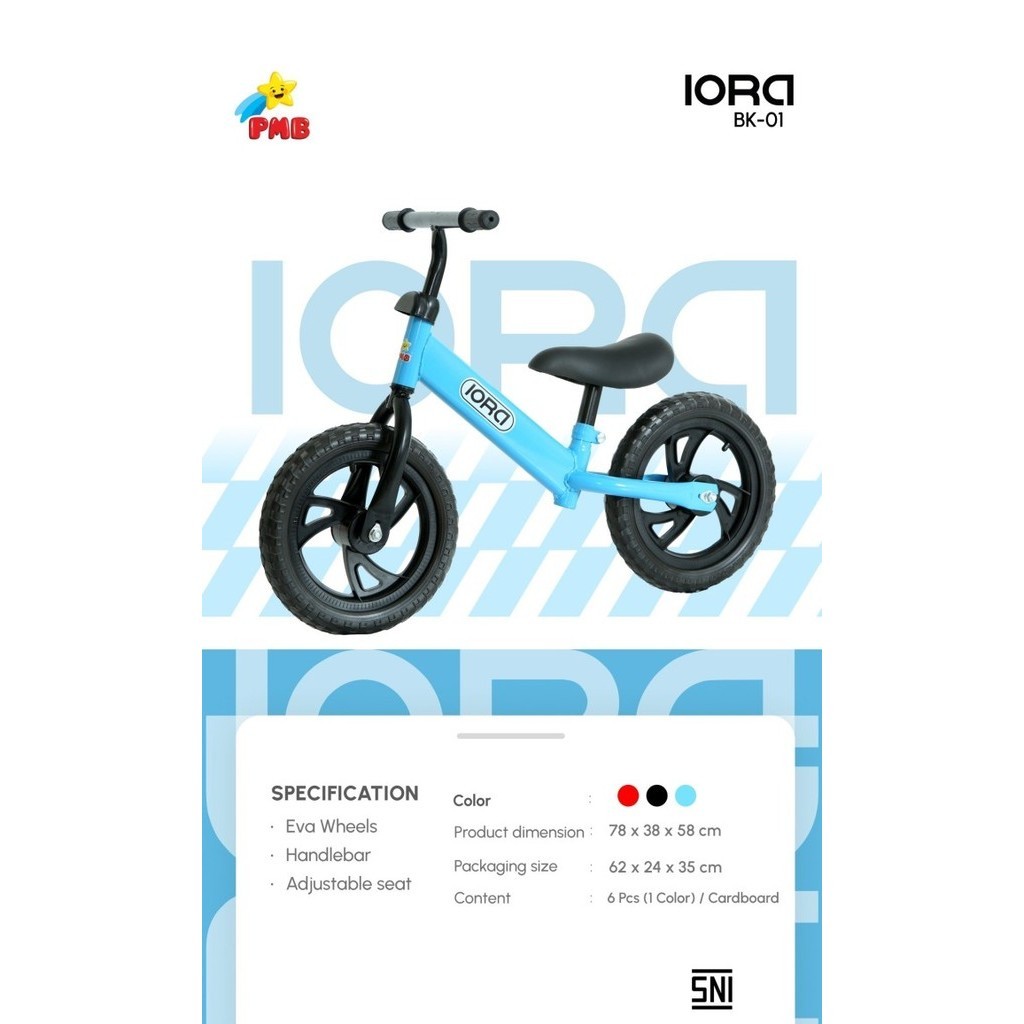Jual Sepeda PUSH BIKE IORA BK 01 BK-01 Sepda keseimbangan anak balance ...