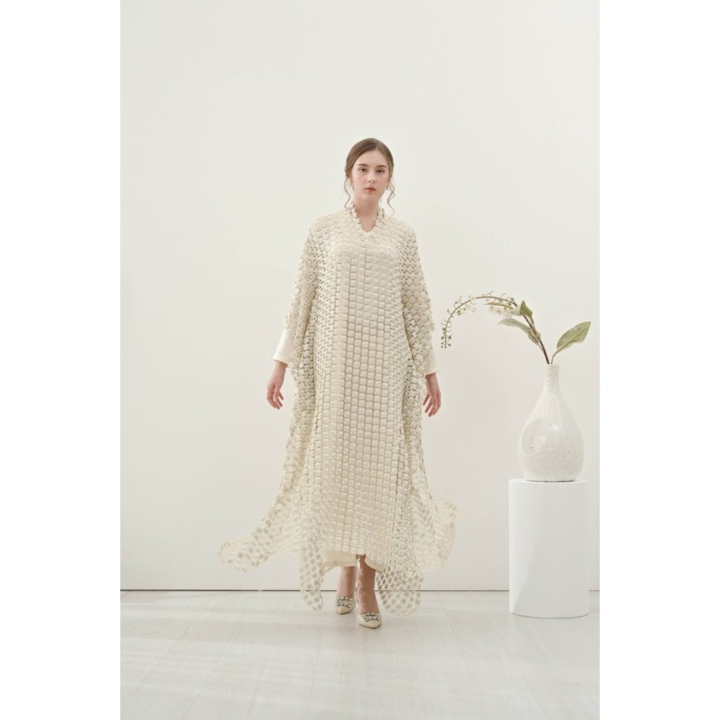 Jual Kasa Heritage - Arwen Dress Gamis Raya Collection - Dove, Outer ...