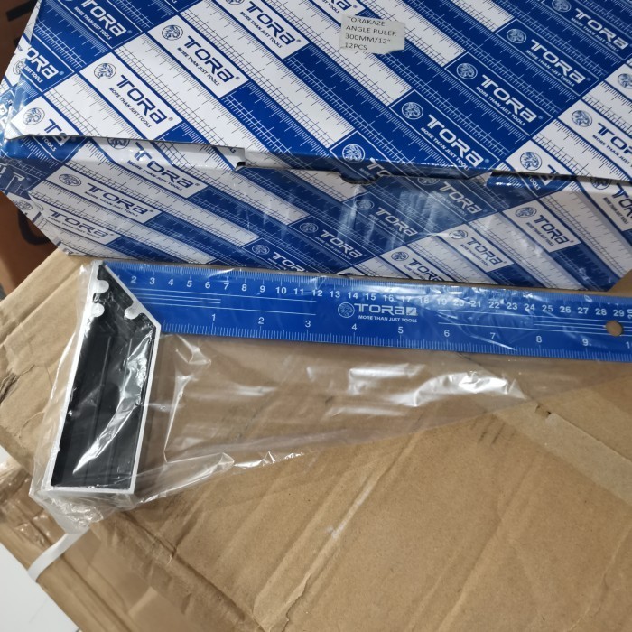 Jual Siku tukang 30 cm TORA penggaris siku alumunium penggaris L ...