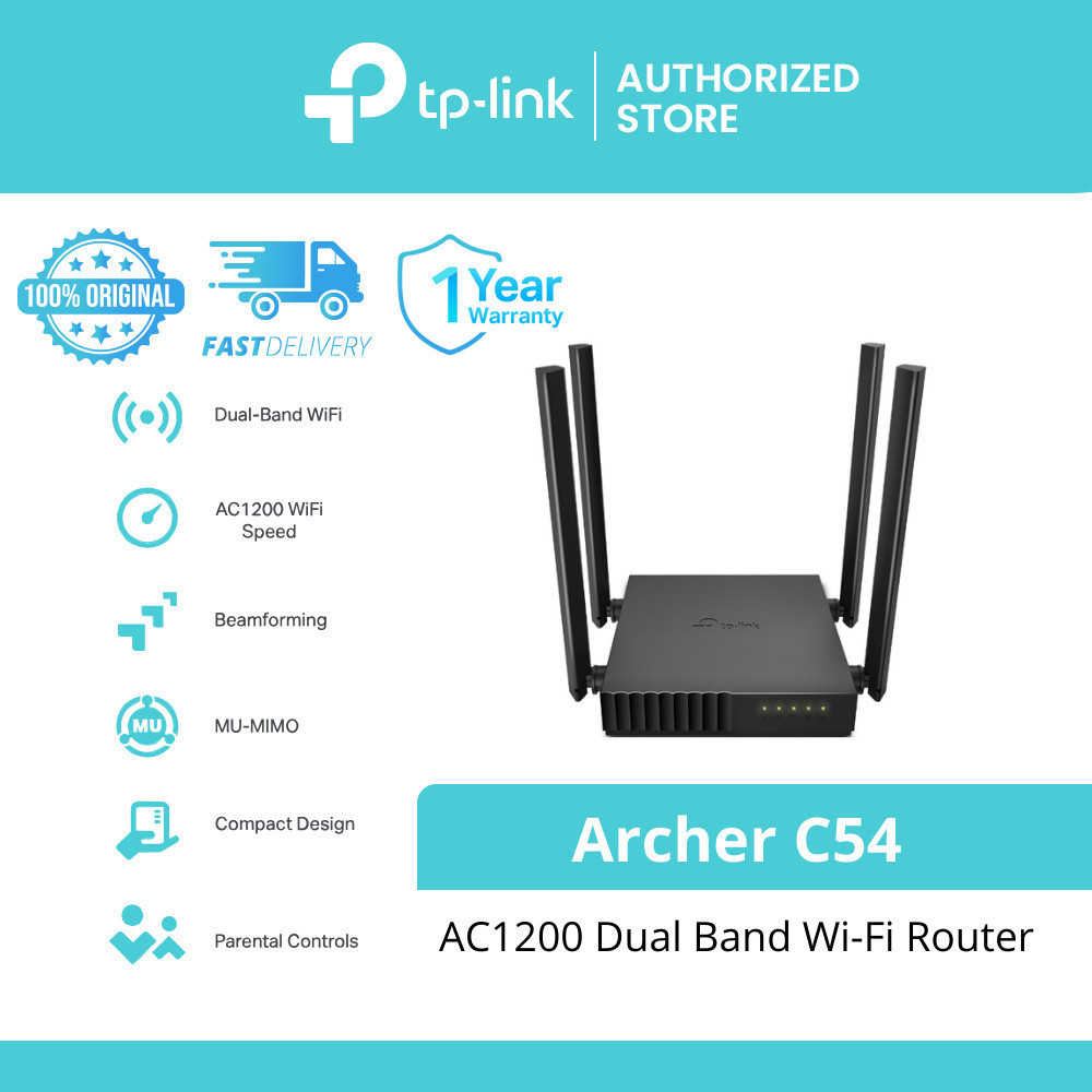 Jual TP Link Archer C54 AC1200 Dua Band Wi Fi Router WiFi Sharing Device Dua Band Wireless ...