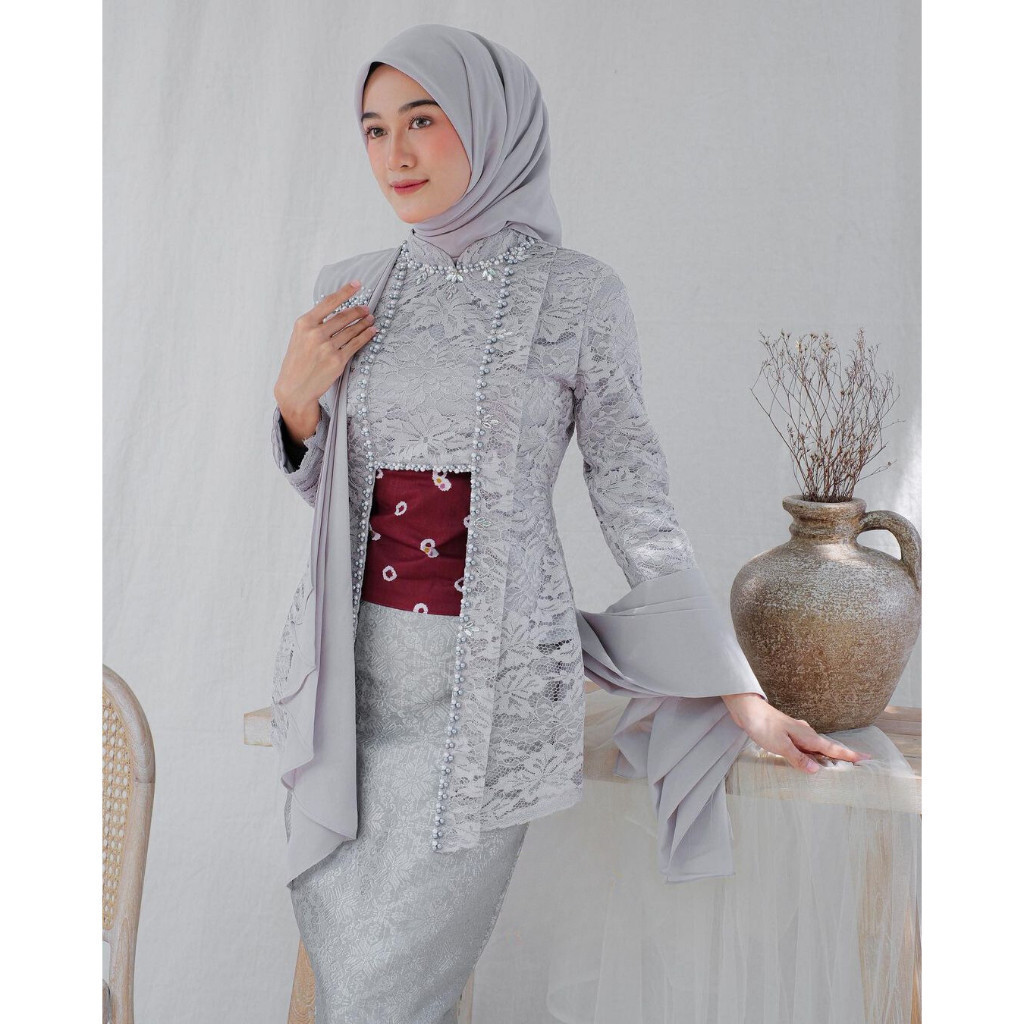 Jual Setelan Kebaya Kutu Baru Modern Kebaya Wisuda Lamaran Tunangan Set Kutubaru Full Payet ...