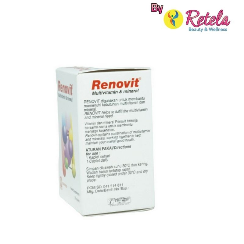 Jual Renovit Botol Isi 30 Kaplet/ Multivitamin | Shopee Indonesia