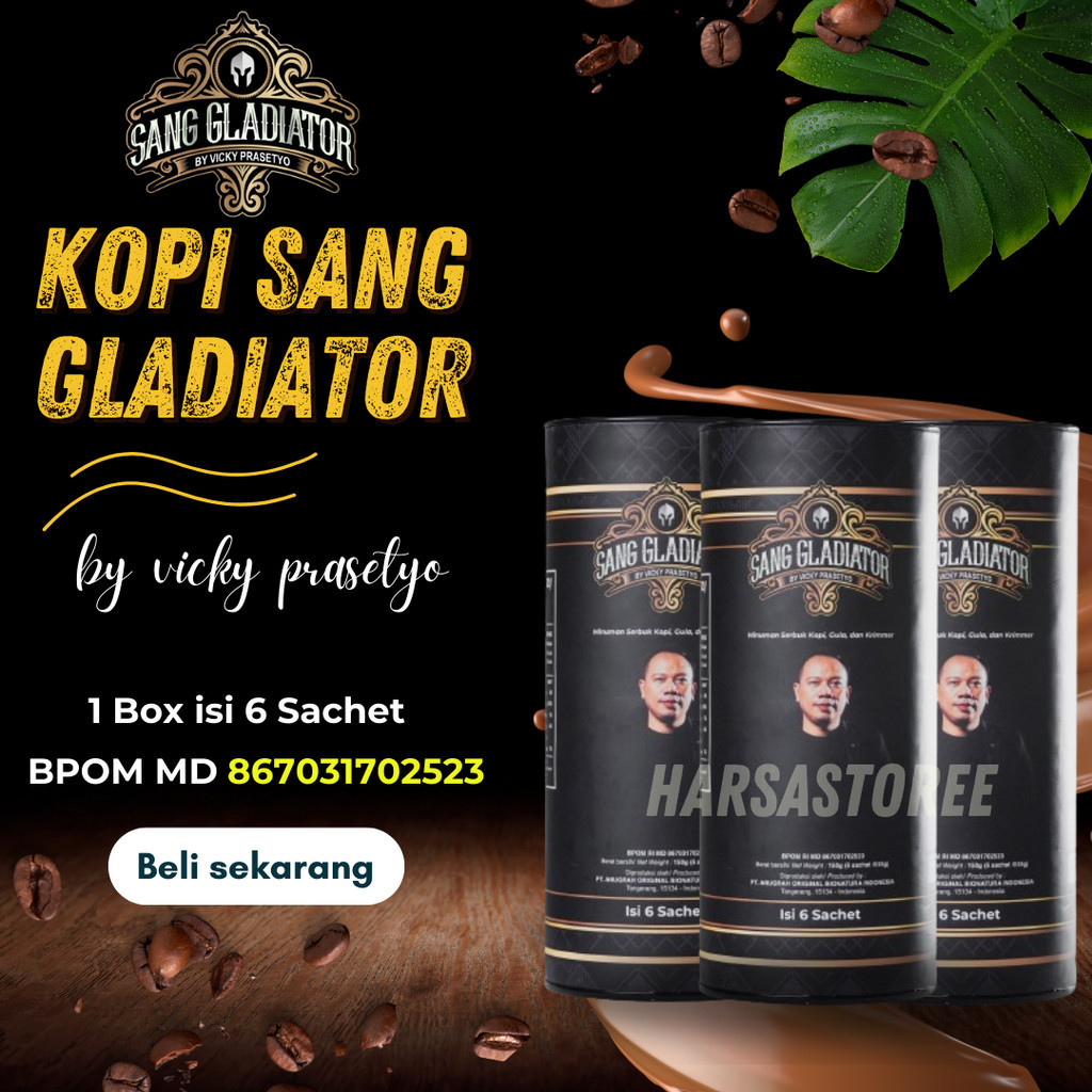 Jual Kopi Sang Gladiator by Vicky Prasetyo kopi kuat pria di indomaret ...