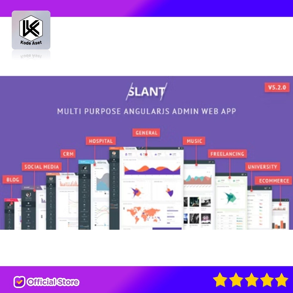 Jual SLANT - MULTI PURPOSE ANGULARJS ADMIN WEB APP WITH BOOTSTRAP BY FUZITECH | Shopee Indonesia