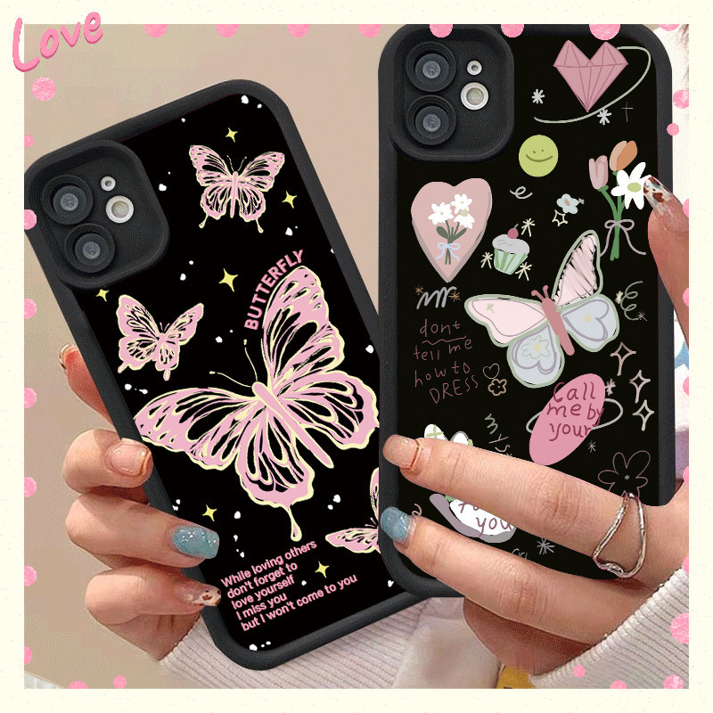Jual 【Silicone Soft Case】Lucu Butterfly Kupu-Kupu Casing hp iPhone 11 ...