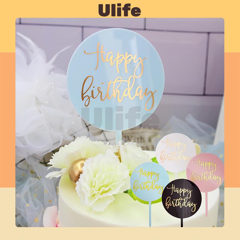 Jual Cake Topper Happy Birthday / Hiasan Kue Happy Birthday / Cake ...