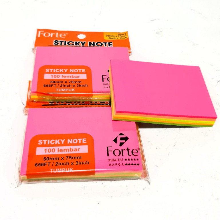 Jual HARGA GROSIR (1PACKS/100LBR ) MEMO /STICKY NOTE 2X3inch TUMPUK ...