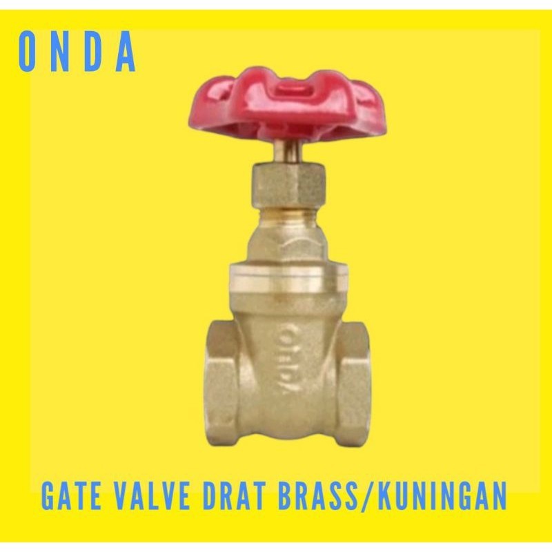 Jual Gate valve 1 1/4" inch drat kuningan/brass ONDA | Shopee Indonesia