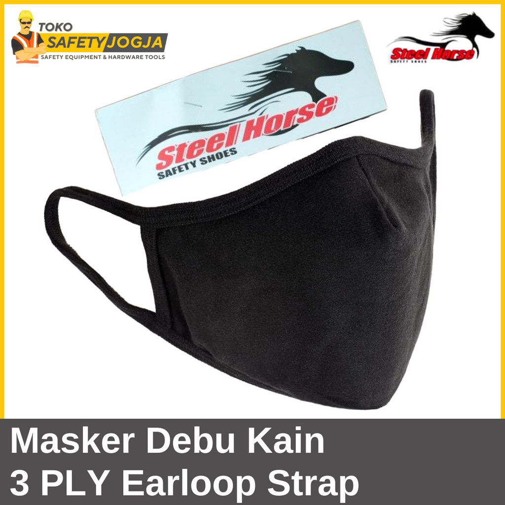Jual MASKER MULUT KAIN HITAM MOTOR SAFETY ANTI VIRUS ANTI DEBU KAIN ...