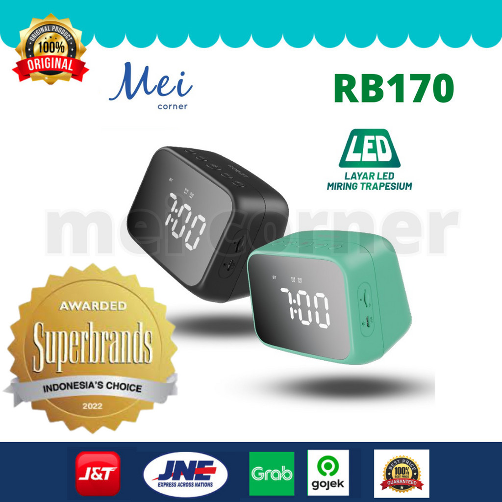 Jual ROBOT RB170 Speaker Bluetooth 5.3 with LED Display & Alarm (MC ...