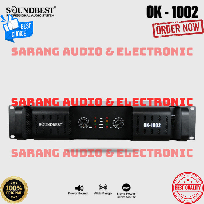 Jual Power Amplifier SOUNDBEST OK 1002 Original OK1002 | Shopee Indonesia