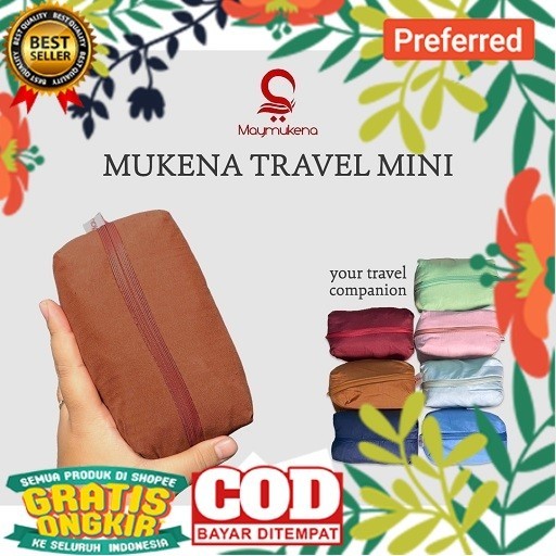 Jual Mukena traveling mini pouch gratis sejadah travel//MUKENA PROMO ...