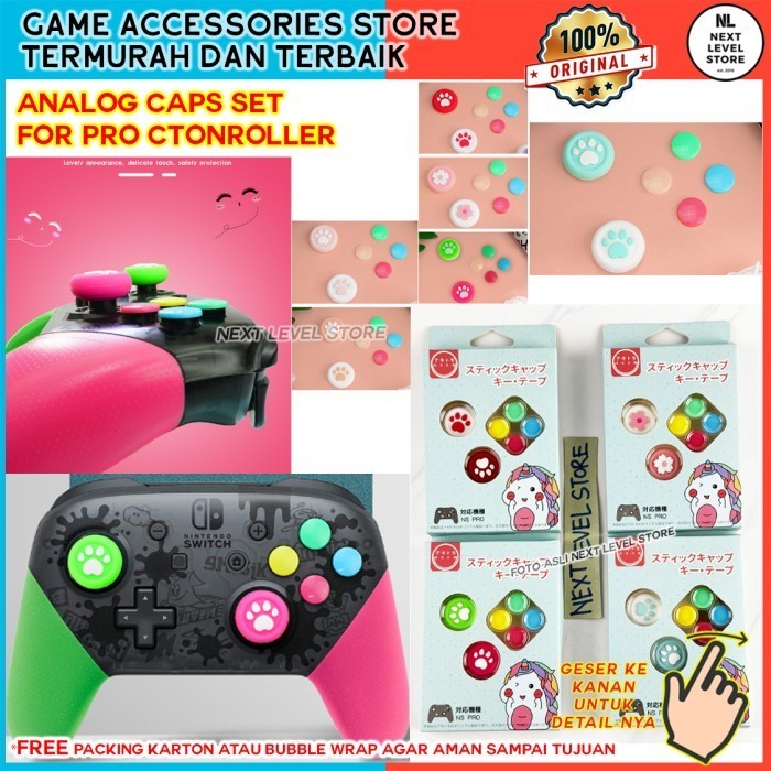 Jual Pro Controller Nintendo Switch Analog Caps Set Protective Cover ...