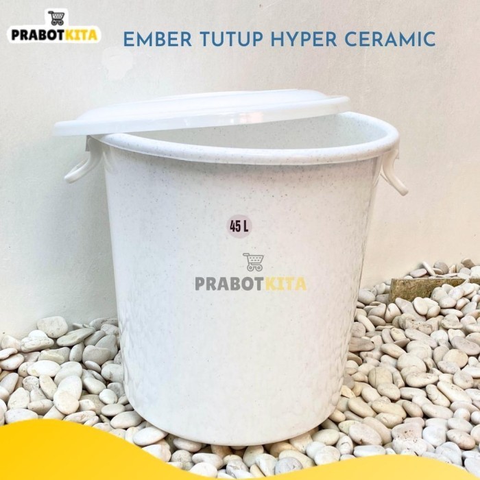 Jual NEW !!! Ember Tutup Hyper Ceramic Putih / Ember 45L / Ember Mandi / - 45 L CERAMIC, Putih ...