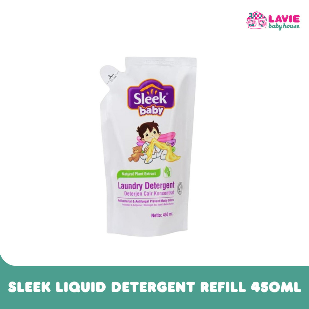 Jual Sleek Baby Liquid Detergent Laundry Refill 450ml - Lavie Baby ...