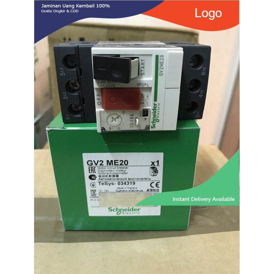 Jual Motor circuit breaker,thermis relay GV2-ME20 schneider | Shopee ...