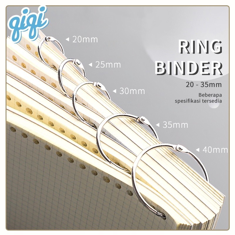 Jual ring binder aesthetic 20-35mm /buku binder aesthetic/rak buku buka ...