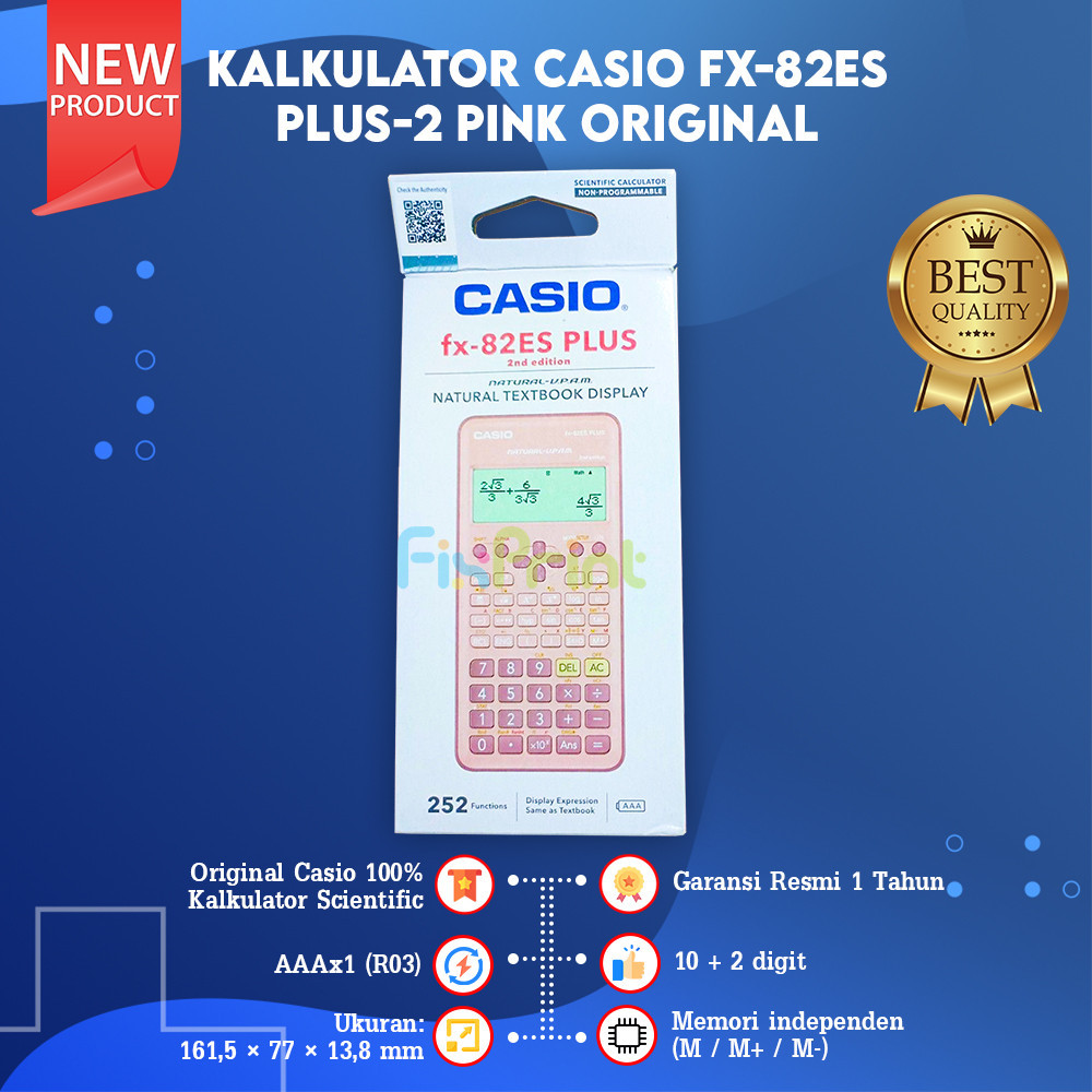 Jual Calculator Casio fx-82ES PLUS-2 Kalkulator Standart Mini New Original | Shopee Indonesia