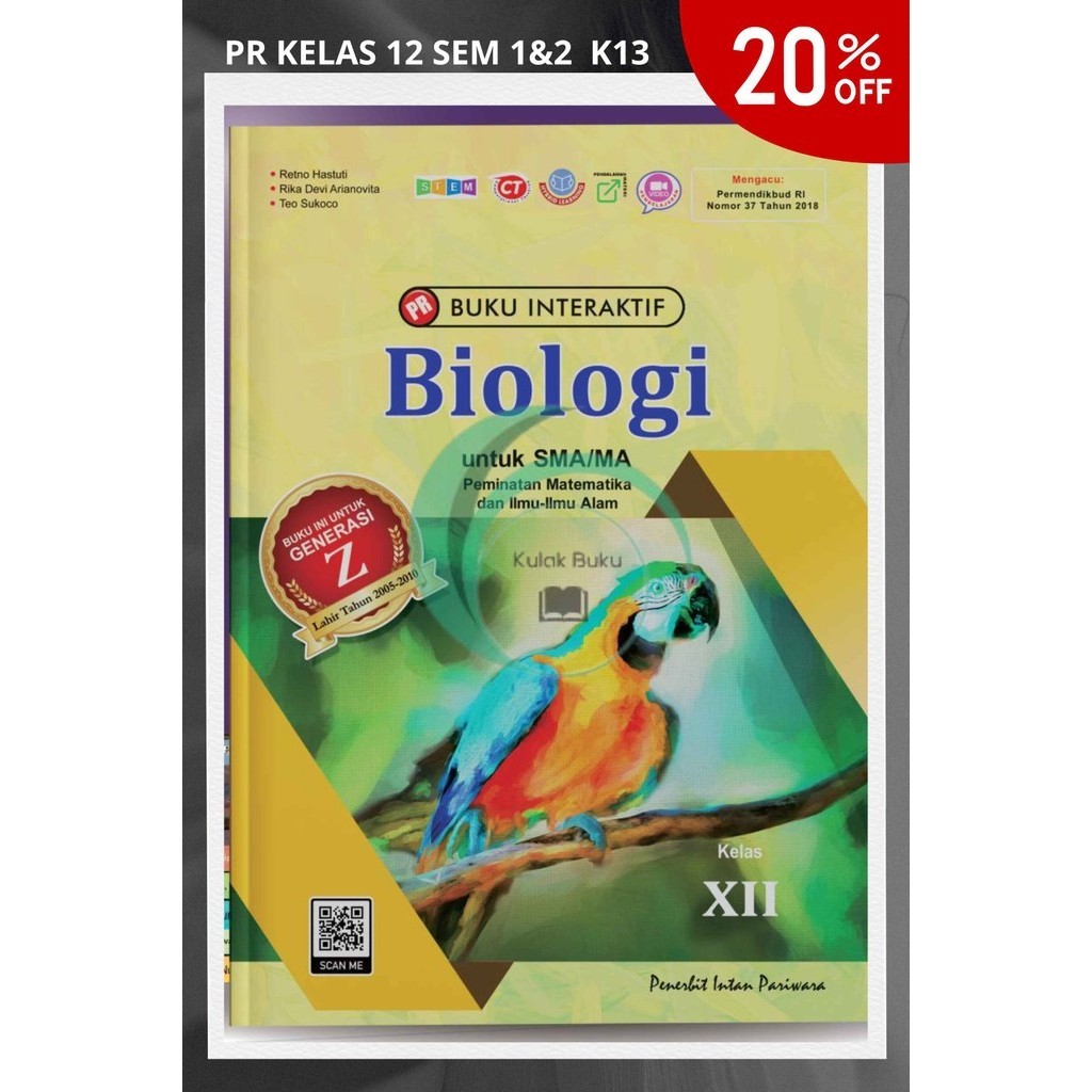 Jual BUKU LKS PR INTERAKTIF BIOLOGI SMA KELAS 12 PENERBIT INTAN PARIWARA KURIKULUM K13 SEMESTER ...