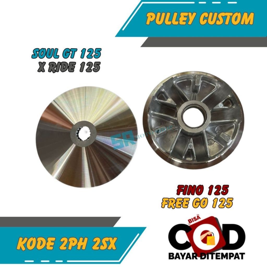 Jual PULLEY 1 SET CUSTOM BUBUT + KEROK JALUR PULI PART ORIGINAL KODE ...