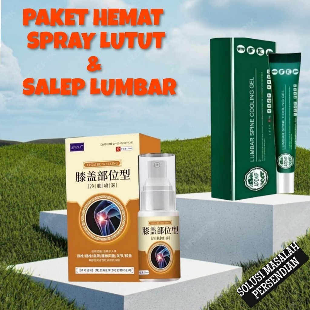 Jual [ PAKET HEMAT ] Gel Lumbar Spray Pereda Nyeri Lutut Lumbar Spine ...
