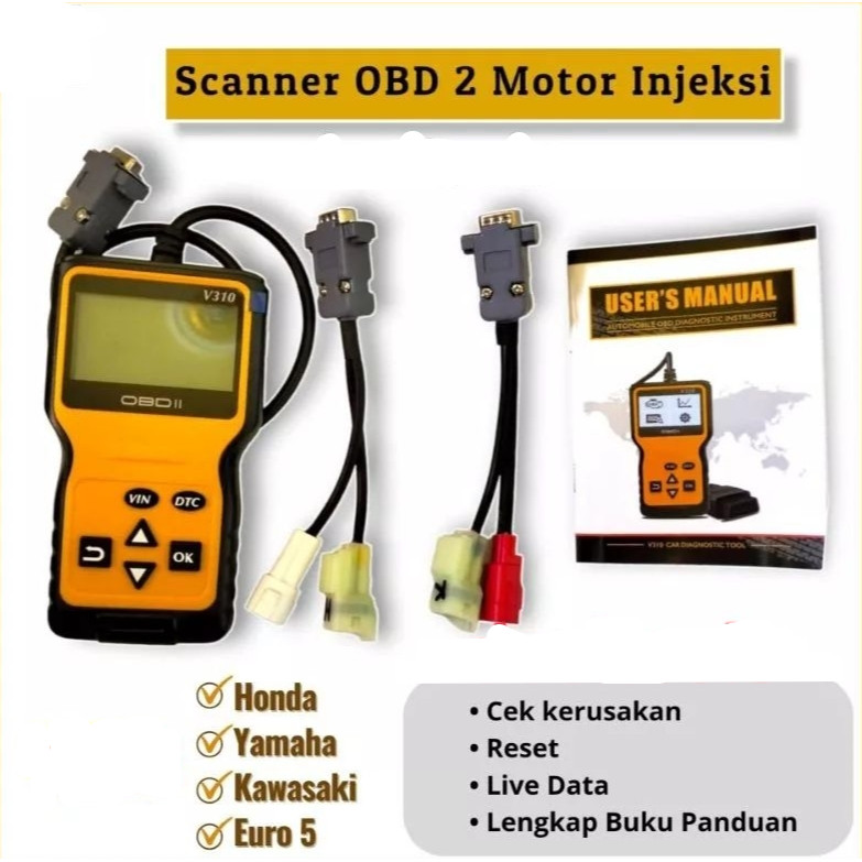 Jual SCANNER SCANER OBD 2 Tester Multifungsi Motor Injeksi Scaner OBD2 ...
