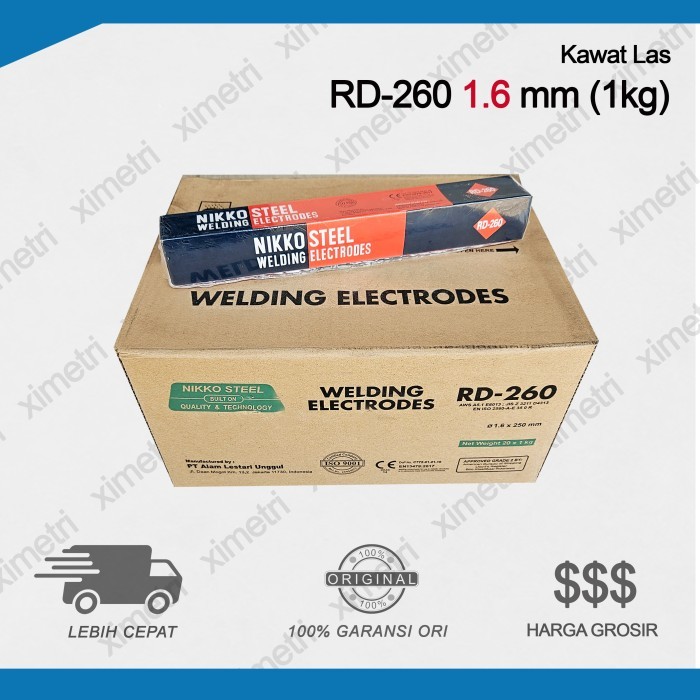 Jual Kawat Las RD 260 1.6 mm (1KG) Nikko Steel / Las Elektroda RD260 1,6 mm | Shopee Indonesia