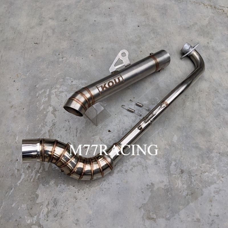 Jual Kou Open Spec pipe exhaust tube type 51mm for Wave 100 110 125 Xrm ...