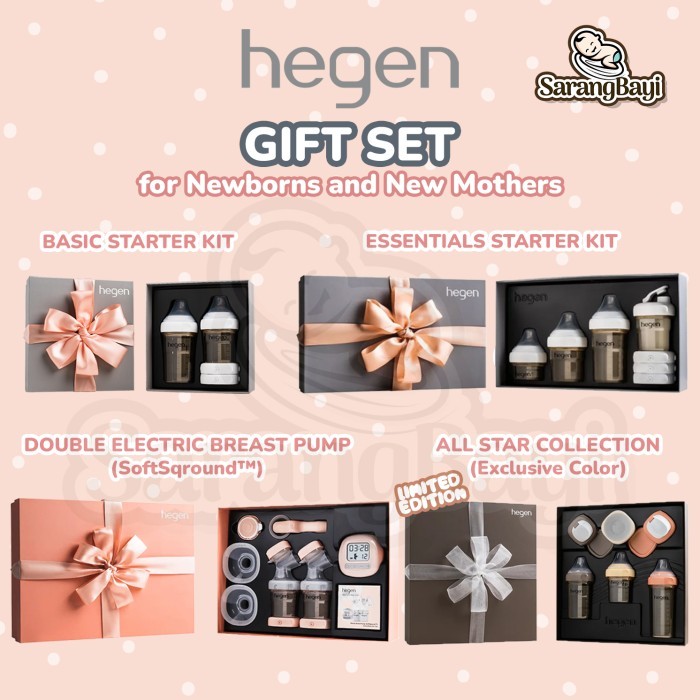 Jual Hegen Gift Set / Basic Starter Kit / Essentials Starter Kit / Double Electric Breast Pump ...