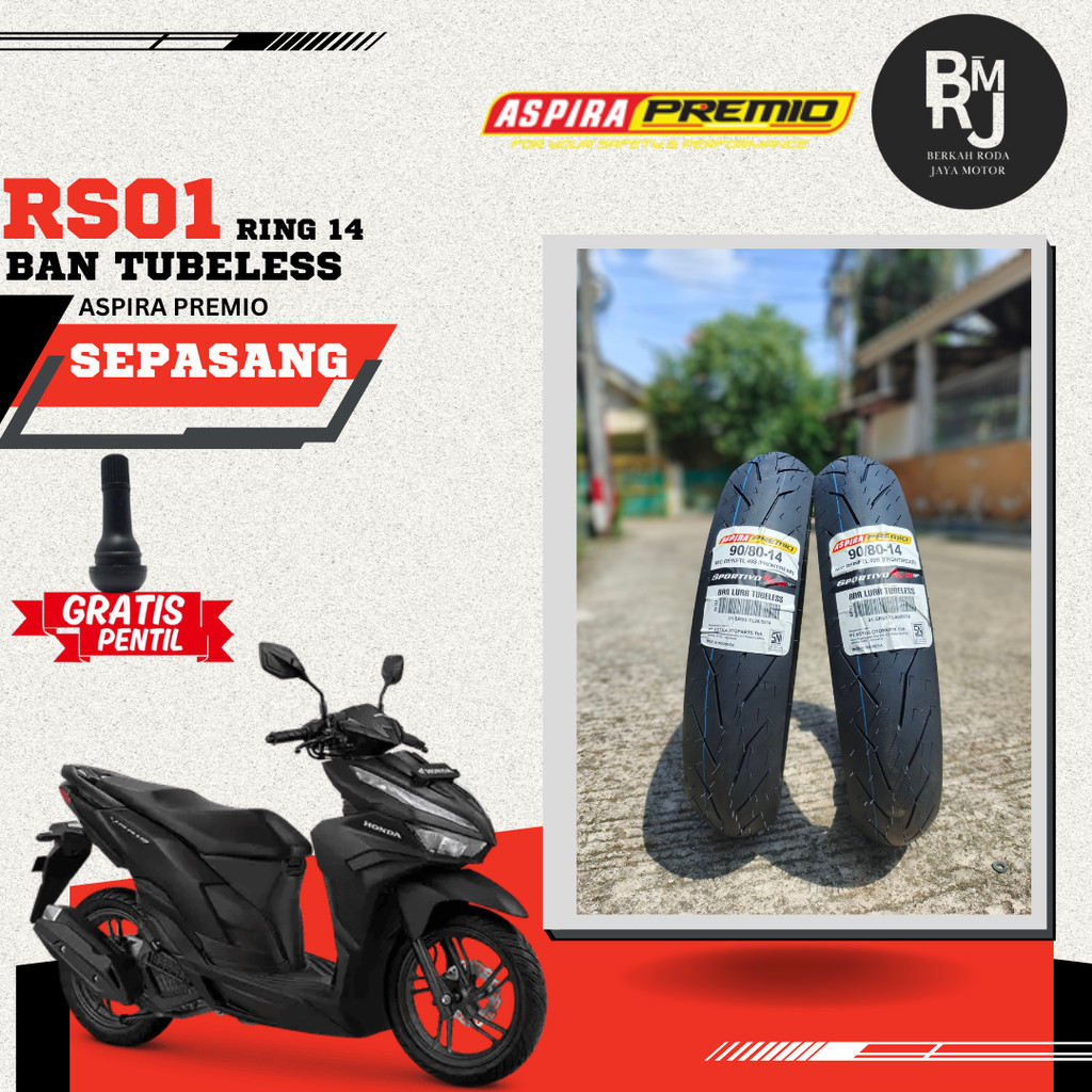Jual Ban Motor Ring 14 Aspira Sportivo RS01 90/80 Tubeless Soft Compound | Shopee Indonesia