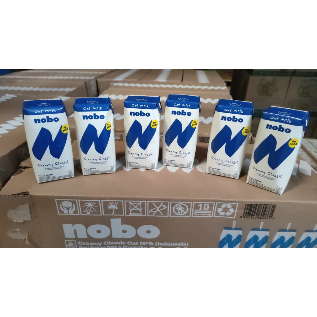 Jual Nobo Oat Milk Creamy Oat 200ml | Oatside Mini Susu | Shopee Indonesia