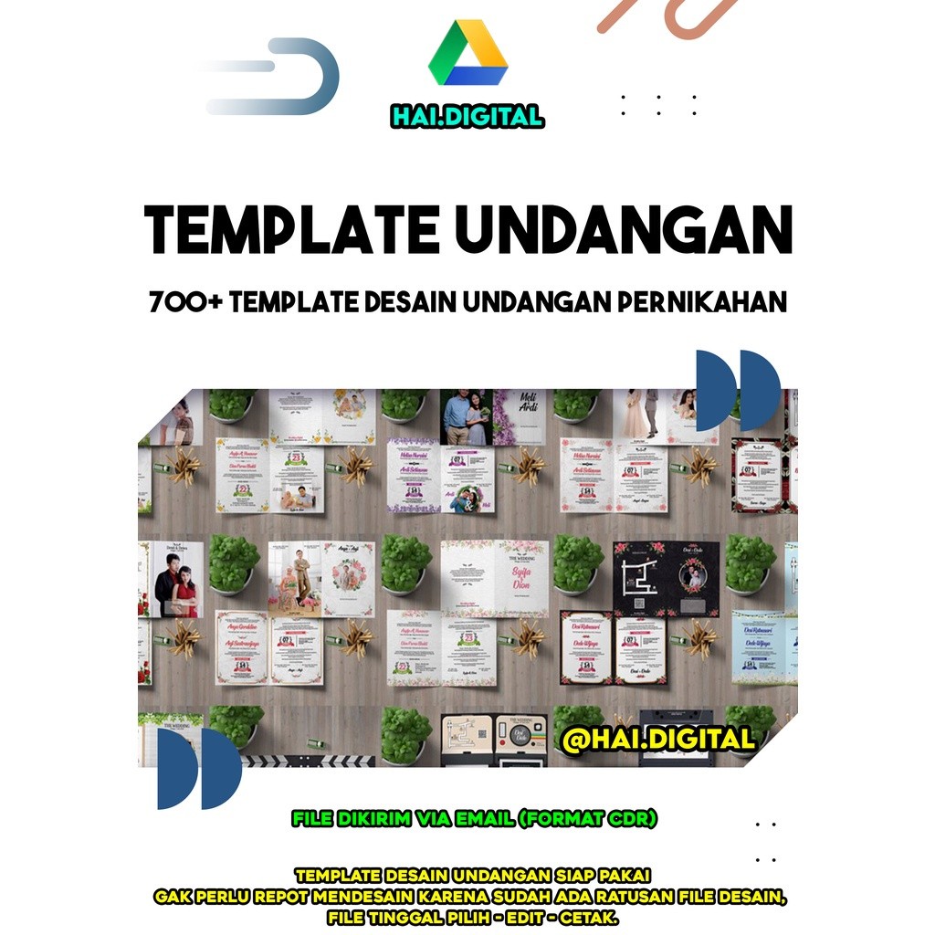 Jual 700+ Template Desain Undangan Pernikahan Corel Draw (Format CDR ...