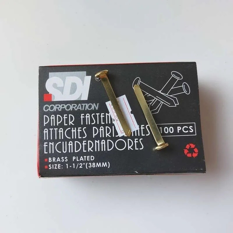 Jual SDI PAPER FASTENERS 38MM 1BOX / PAKU BELAH / PENGIKAT KERTAS ...