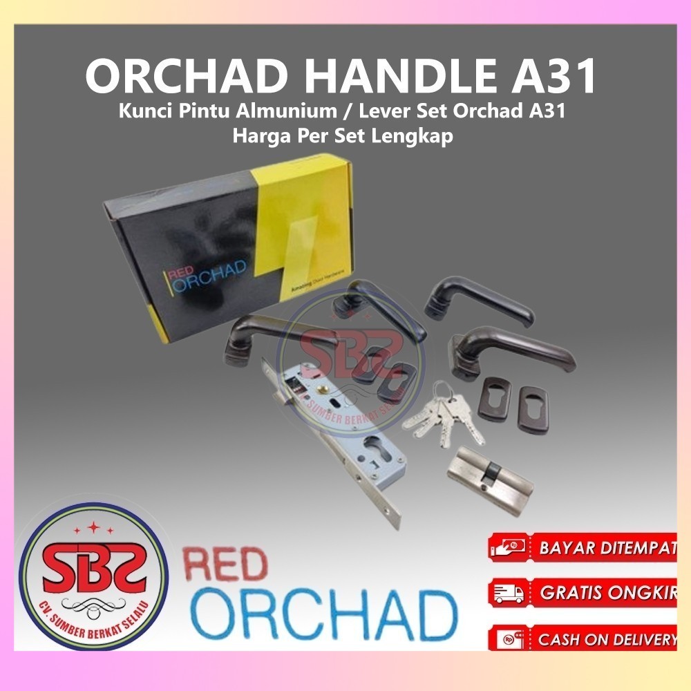 Jual ORCHAD A31 - Kunci Pintu Aluminium Orchad A31 - Lever Set Orchad ...