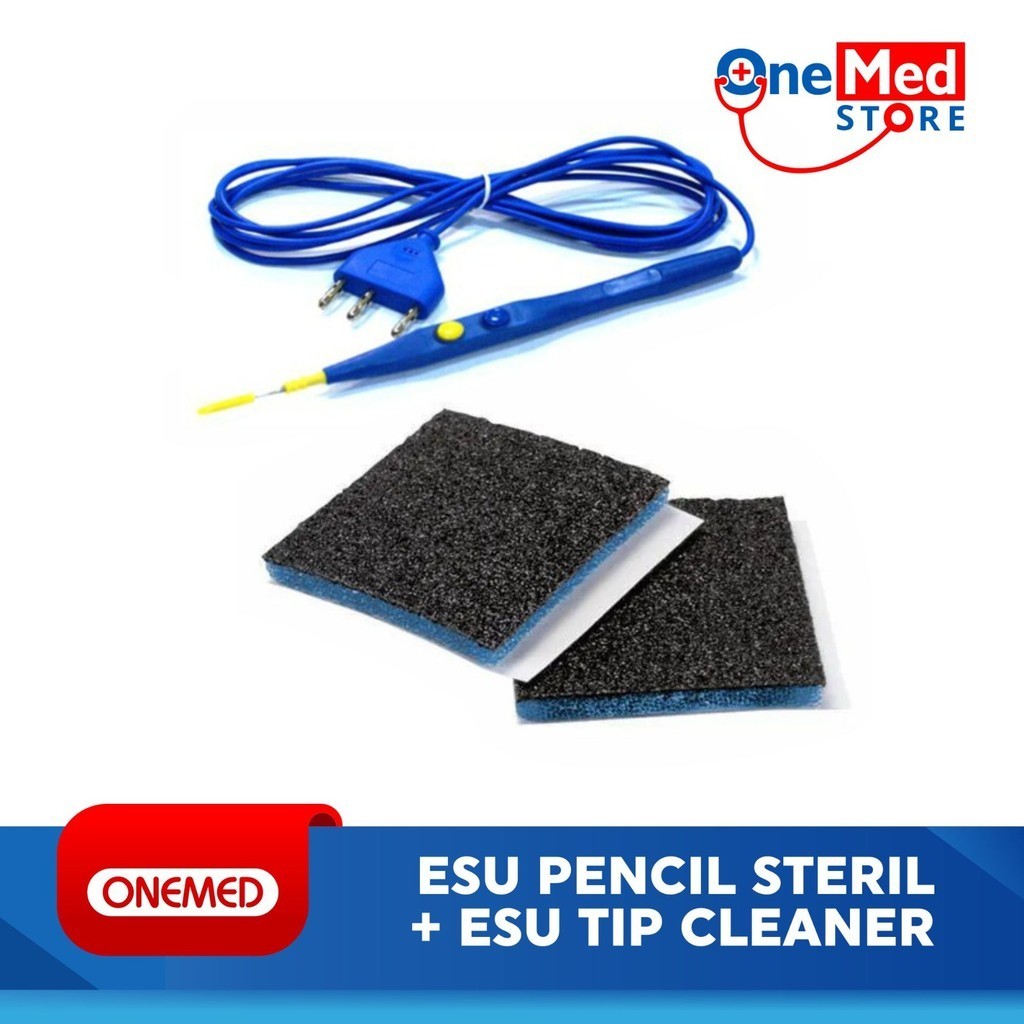Jual ONEMED Electro Surgical Pencil Esu Pencil Cutter + Tip Cleaner SET ...