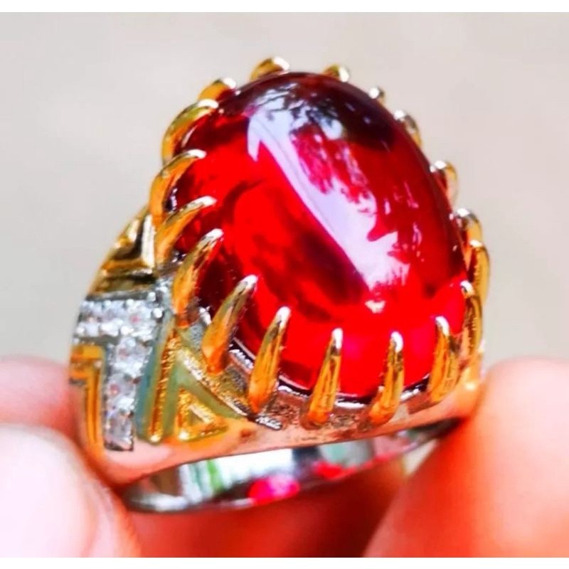 Jual Batu permata merah siam crystal | Shopee Indonesia