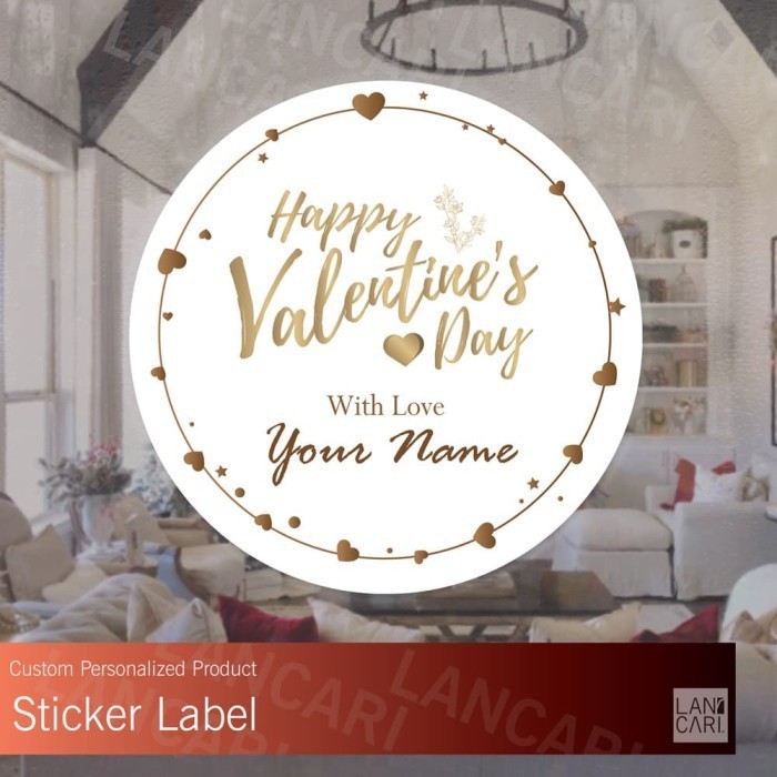 Jual Stiker Label Valentines Day Coklat Undangan custom Stickers ...