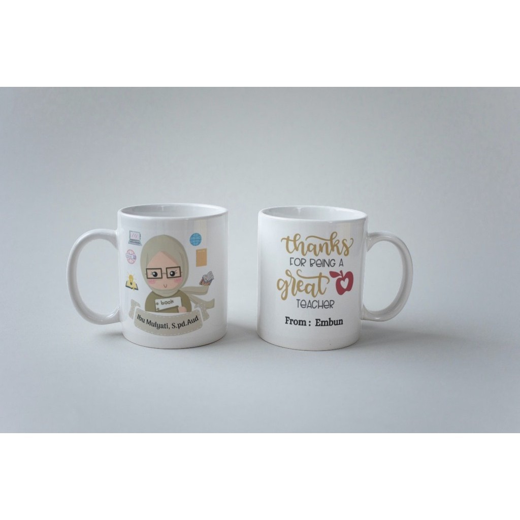 Jual Hadiah Mug Custom Tema Guru Mug Custom Tema Guru / Kado Guru ...